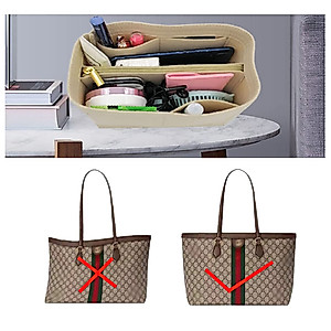 Lckaey Purorganizer is used for ophidia medium tote bag lining storage bag insert3010khaki-B