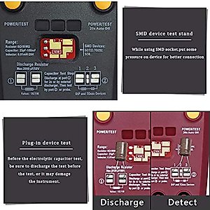 BSIDE ESR02 PRO Digital Transistor Tester SMD Components Meter Mega328 NPN/PNP Diode Triode Capacitor Inductance ESR Checker with Tweezers