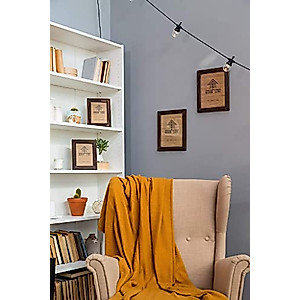 Rustic Wooden Picture Frame 11x14 Inch - Natural Solid Eco Distressed Wood for Wall Mounting Photo Frame - Brown Wenge