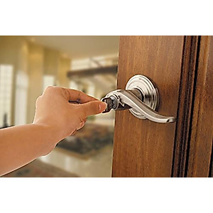 Kwikset Tustin Entry Door Lock Lever, Secure Keyed Exterior Entrance, With Reversible Handle, SmartKey Re-Key Security Technology and Microban Protection in Venetian Bronze