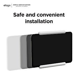 elago Home Hub Mount [White] - [iPad Wall Mount][Homekit Mount][Easy Installation][Scratch-Free][Cable Management Included] - for Mini, Air, Pro
