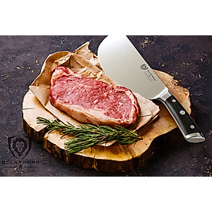 Dalstrong Meat Cleaver Knife-9"- Gladiator Series-'The Ravager'-Heavy Duty Butcher Kitchen Knife Gift-Forged High Carbon German Steel-BBQ, Meat Knife-w/Sheath-NSF Certified