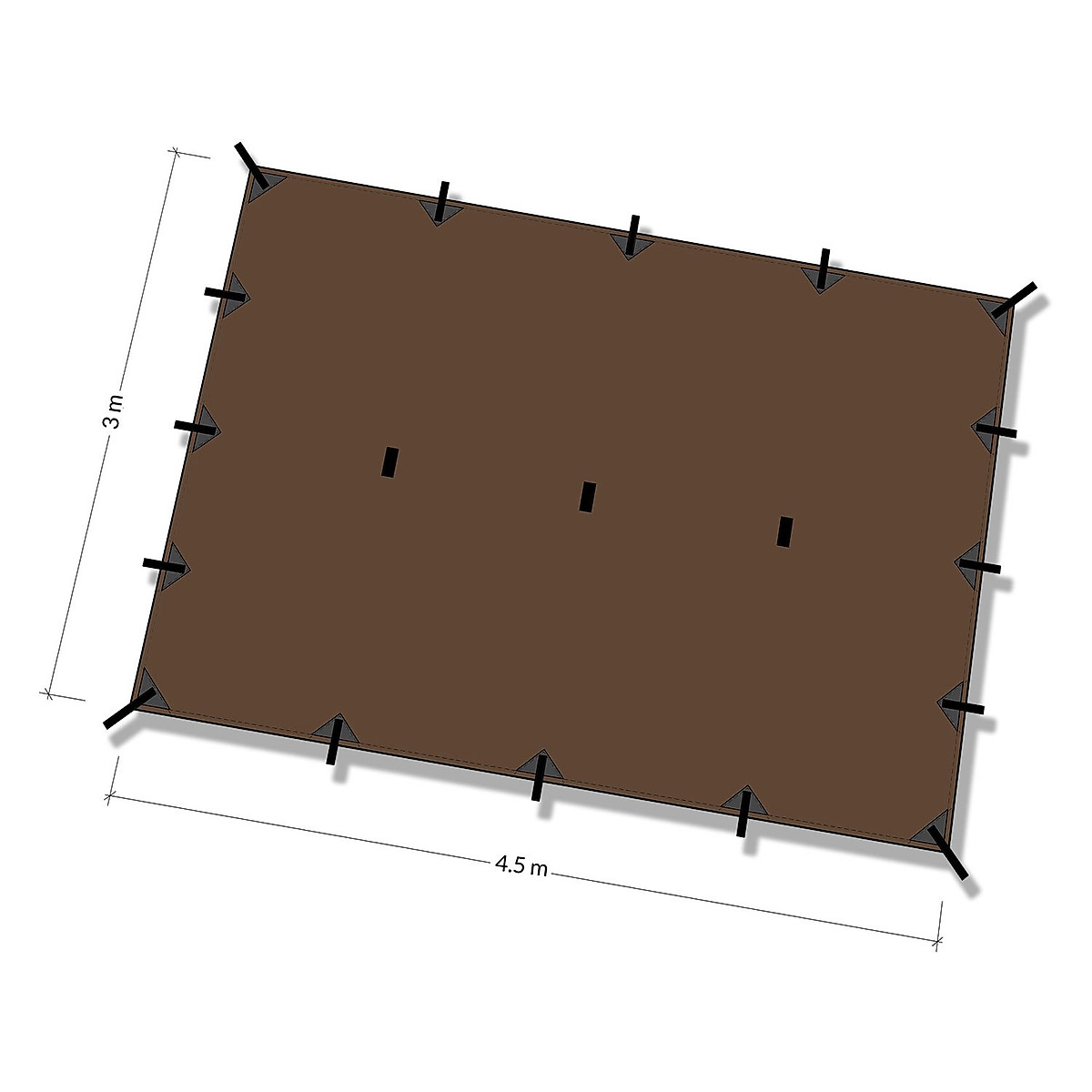 DD Hammocks - DD Tarp XL - Coyote brown (15ft x 10ft) - 100% Waterproof Lightweight & Multifunctional Rainfly Extra Large Tarp Tent Shelter for Camping Bushcraft & Hiking Adventure