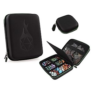 Forged Dice Co. Dice Box and Dice Tray with Removable Dice Holder - Storage Box Holds up to 300 Metal or Plastic Polyhedral Dice - Compatible with DND and Dungeons & Dragons Game Dice - Green