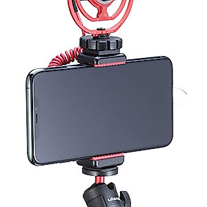 ULANZI ST-07 Phone Tripod Mount with Cold Shoe Mount for Microphone LED Video Light 1/4'' Tripod Screw for iPhone 11/Pro/Pro Max XS Max XR X 8 7 Plus Samsung Galaxy OnePlus Google Pixel Vlog Vlogging