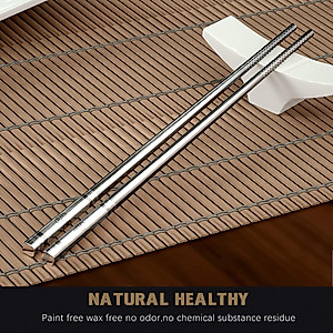 Titanium Plated Stainless Steel Chopsticks 2 Pairs Blue Silver Gift Set+ Stainless Steel Chopsticks Multipack 5 Pairs Gift Set+ Metal Steel Chopsticks Reusable with Travel Carrying Bag 2 Pairs Set
