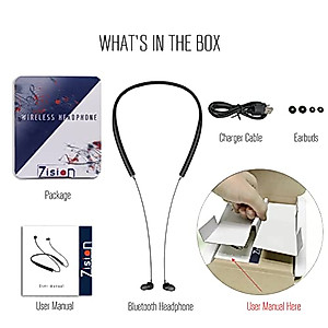 Magnetic Wireless Bluetooth Headphones, Neckband Earbuds with Microphone, Sweatproof Light Weight Headphones for Sport Workout Running