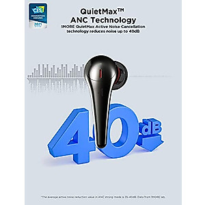 1MORE Comfobuds Pro Bluetooth 5.0 Earbuds, Hybird Active Noise Cancelling Earphones, Stereo Premium Sound in Ear Headphone with 6 Mics ENC for Clear Call and Deep Bass Fast Charging, Black