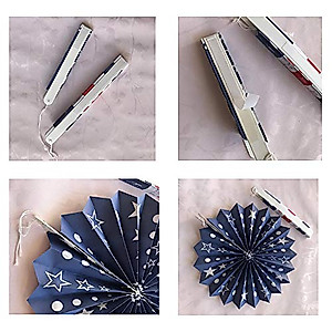 CrazyCharlie U.S. Patriotic Decorations,Include 6pcs Paper Fans and 15pcs DIY Red,White and Blue Tassel Garland with Rope for American Theme Party Patriotic Party Decorations