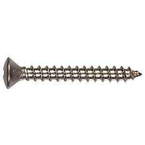 The Hillman Group 44194 8 x 2-Inch Oval Phillips Sheet Metal Screw, Stainless Steel, 15-Pack