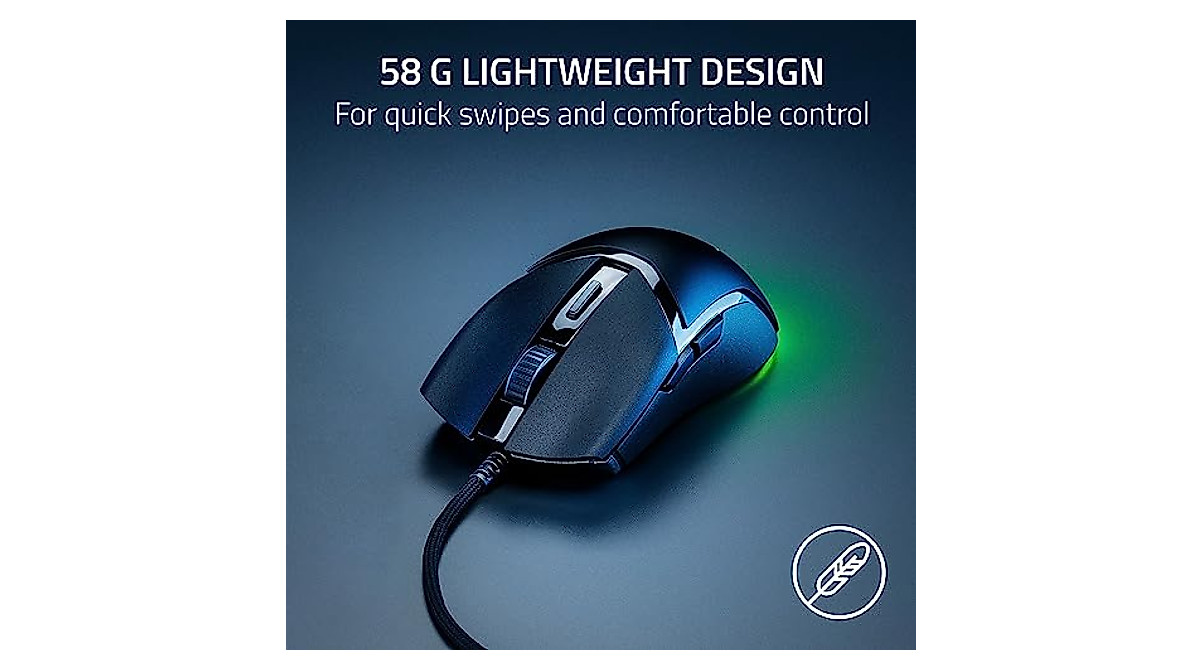 Razer Cobra Wired Gaming Mouse - Lightweight 58g Design