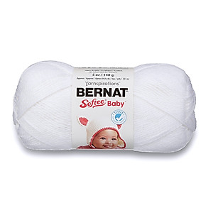 Bernat Softee Baby White Yarn - 3 Pack of 141g/5oz - Acrylic - 3 DK (Light) - 362 Yards - Knitting/Crochet