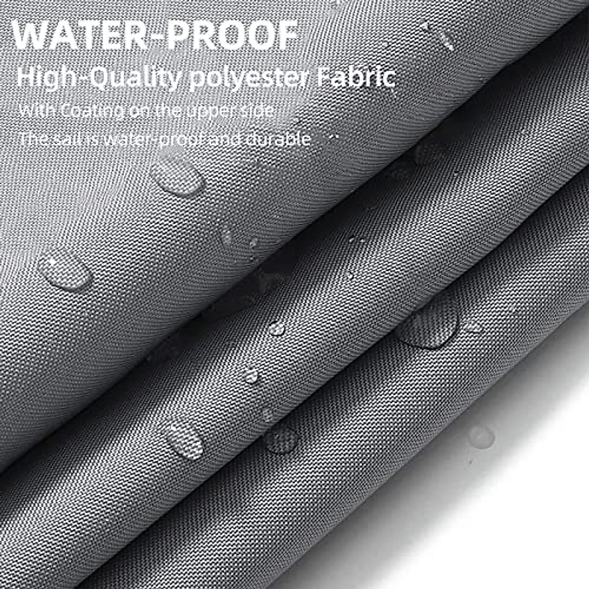 LOVE STORY Waterproof 10'×13' Rectangle Dark Grey Sun Shade Sail Canopy UV Resistant for Outdoor Patio Garden Backyard