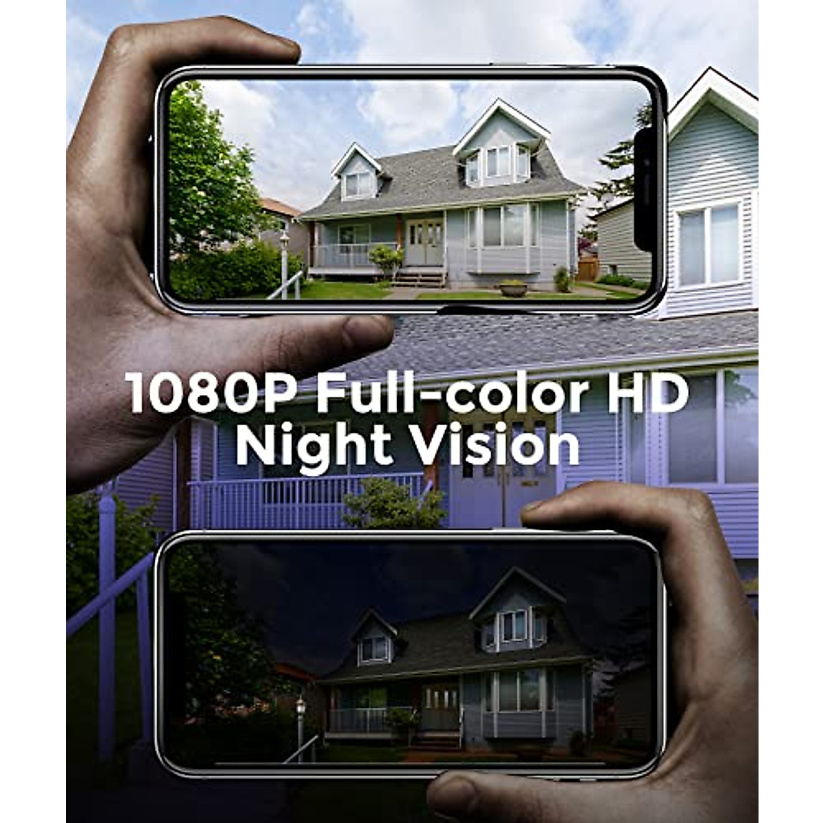 Outdoor Security Camera, 1080P HD Wireless Outdoor Camera with Night Vision, AI & PIR Motion Detection, IP65 Weatherproof, 2-Way Audio, Battery Powered Security Cameras Wireless Outdoor -2 Cameras Kit