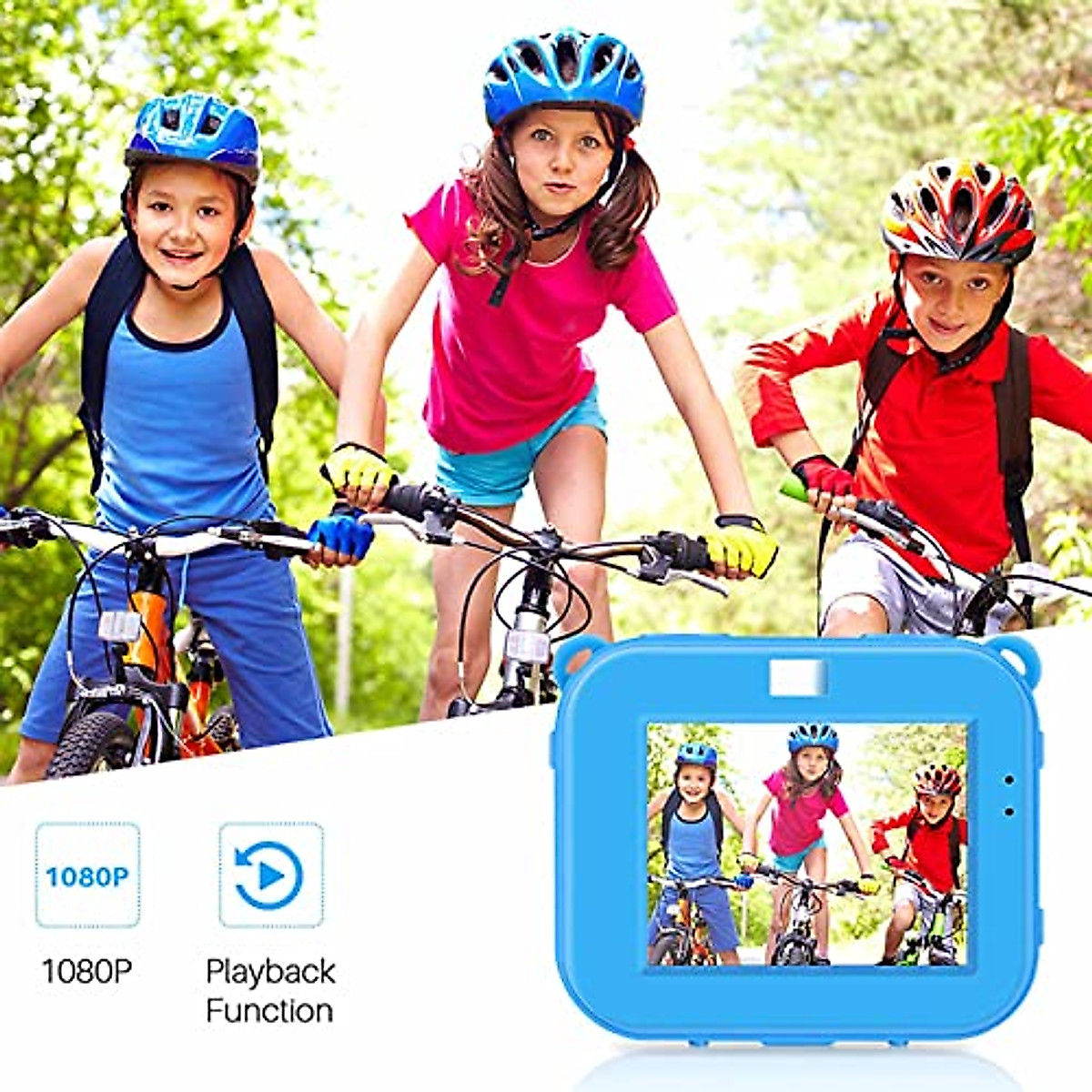 Underwater Camera for Kids, Digital Camera for Boys and Girls, Point and Shoot Digital Cameras for Students, Teens with LCD Screen, Full HD 1080p Rechargeable Electronic Mini Camera