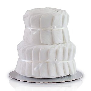 Decorate it Yourself 2 Tier Plain Diaper Cake White
