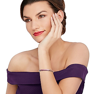 Ross-Simons 8.70 ct. t.w. Simulated Multicolored Sapphire Tennis Bracelet in Sterling Silver. 7.25 inches