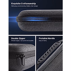 JSAUX Carrying Case Compatible with Steam Deck/Steam Deck OLED, Protective Hard Shell Carry Case Built-in Charger Storage, Portable Travel Carrying Case for Steam Deck Console & Accessories - BG0102