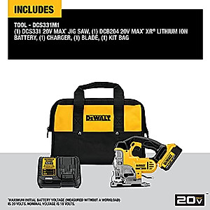 DEWALT 20V MAX Jig Saw, Cordless (DCS331M1)