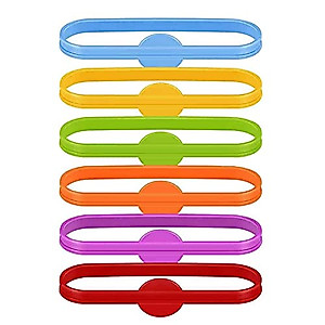 YITAQI Wine Charms Drinking Tag,Great Elasticity Cute Bar Tool Food Grade Silicone Goblet Strips Drink Markers Wine Labels Bottle Bands(6 pcs)