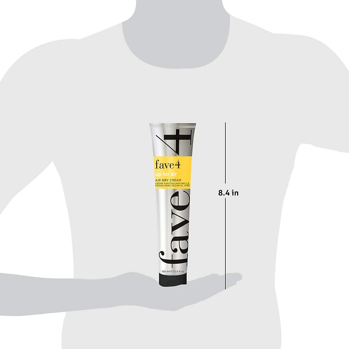 fave4 hair Up for Air Styling Cream, Air Dry Cream for Heat Free Styling & Smoothing, 5.5 fl oz