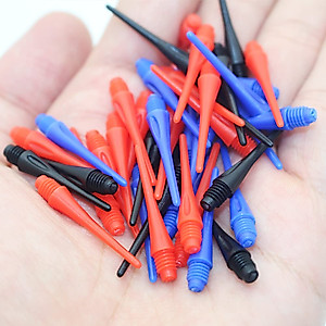 ROOBEEO Soft Dart Tip 2BA Thread Soft Tip Dart Points 300 Packs 3 Colors Plastic Dart Tips Replacement Dart Accessories