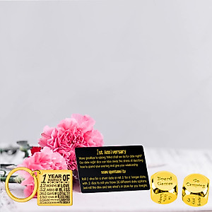 1st Anniversary Dice,1st Wedding Anniversary Dice for Couples,1 Years Anniversary Date Night Dice Gift,1 Years Anniversary for Her,1st Anniversary for Husband