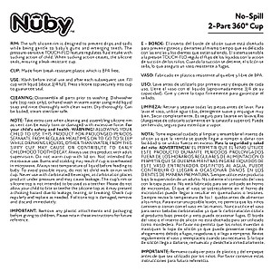 Nuby 360 Edge 2 Stage Drinking Rim Cup with Removable Handles & hygienic Cover: 8 Oz/ 240 Ml, 12M+, Dolphins, Aqua (80818)