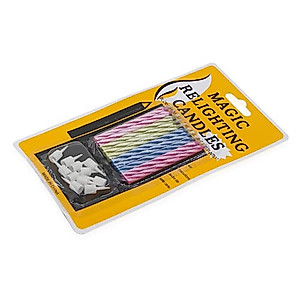 20 Pcs Funny Magic Relight Birthday Decorations Candles, Novelty Trick Candles for Birthday Party, Fool's Day, Christmas Celebration