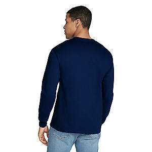 Gildan Men's Ultra Cotton Long Sleeve T-Shirt, Style G2400, Multipack, Navy (2-Pack), Large