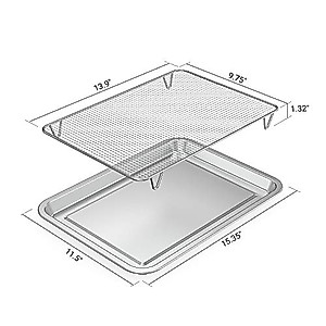 only fire Stainless Steel Baking Sheet with Rack Roasting Pans for Smokers and Pellet Grills Great Kitchen Baking Accessories
