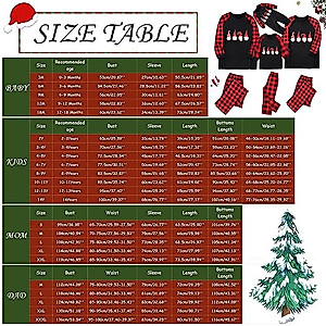SPANBILT Christmas Pajamas Family Sets PJ's with Letter and Plaid Printed Cute Long Sleeve Tee and Bottom Loungewear Mom