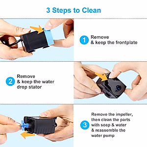 SanKlev SP-400LV Cat Water Fountain Pump,USB Replacement Pump for Pet Drinking Fountains Compatible with Ceramic, Butterfly,Seaside and Multi-Tier Pet Fountains(No AC Adapter)