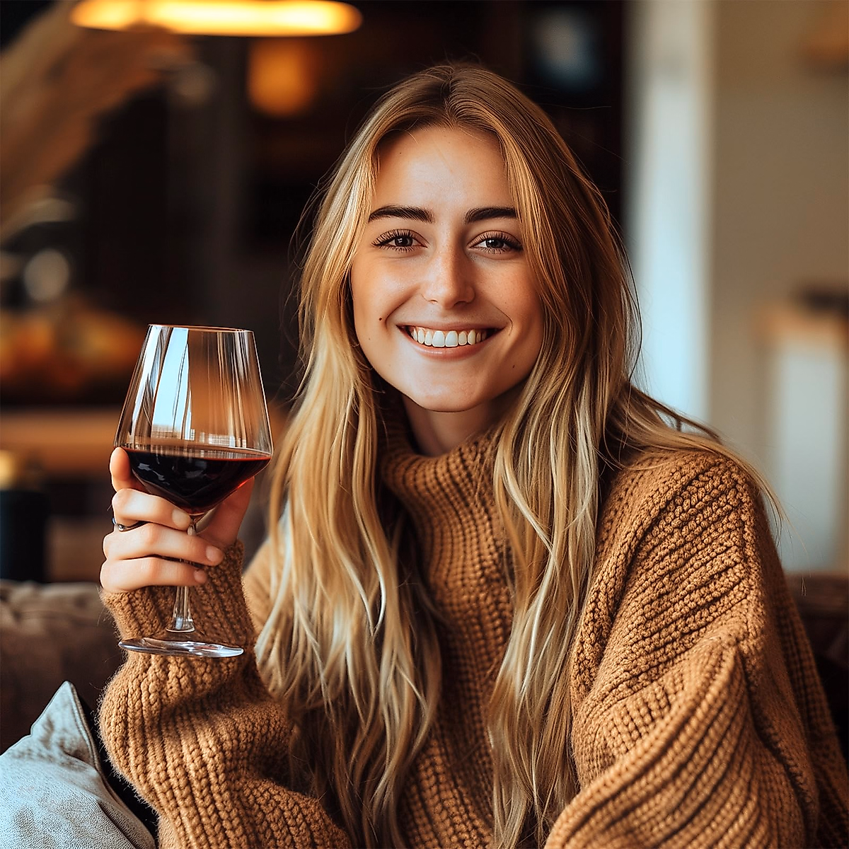 Hlukana Unbreakable Wine Glasses Set of 6, 16 oz Plastic Wine Glasses with Stem, BPA Free, Reusable Wine Glass for Poolside, Outdoors Camping Picnic Restaurants Home Bar Christmas Unique Gift