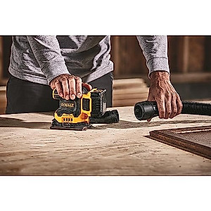 DEWALT 20V MAX* XR Palm Sander, Sheet, Variable Speed, 5-Ah Battery, 1/4-Inch (DCW200P1)