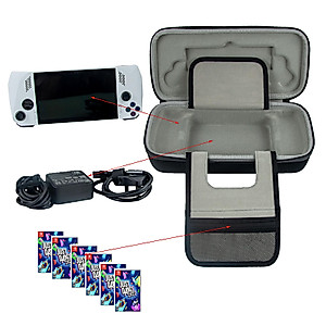 Hzycwgone Hard Case Bag for ASUS ROG Ally 7" 120Hz Gaming Handheld,ROG Ally Stand Carrying Case with Extra Room for Cable,Charger & Cards