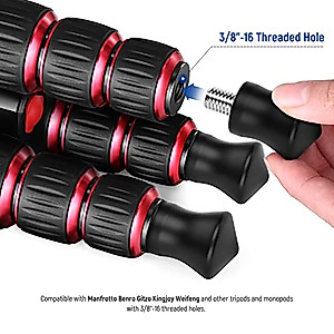 NEEWER Universal Rubber Feet Tripod Spike, 3 PCS Non-Slip Tripod Feet for Uneven Ground, 3/8”-16 Replacement Spike Compatible with Andoer Gitzo Benro Induro Kingjoy Weifeng Tripod Monopod