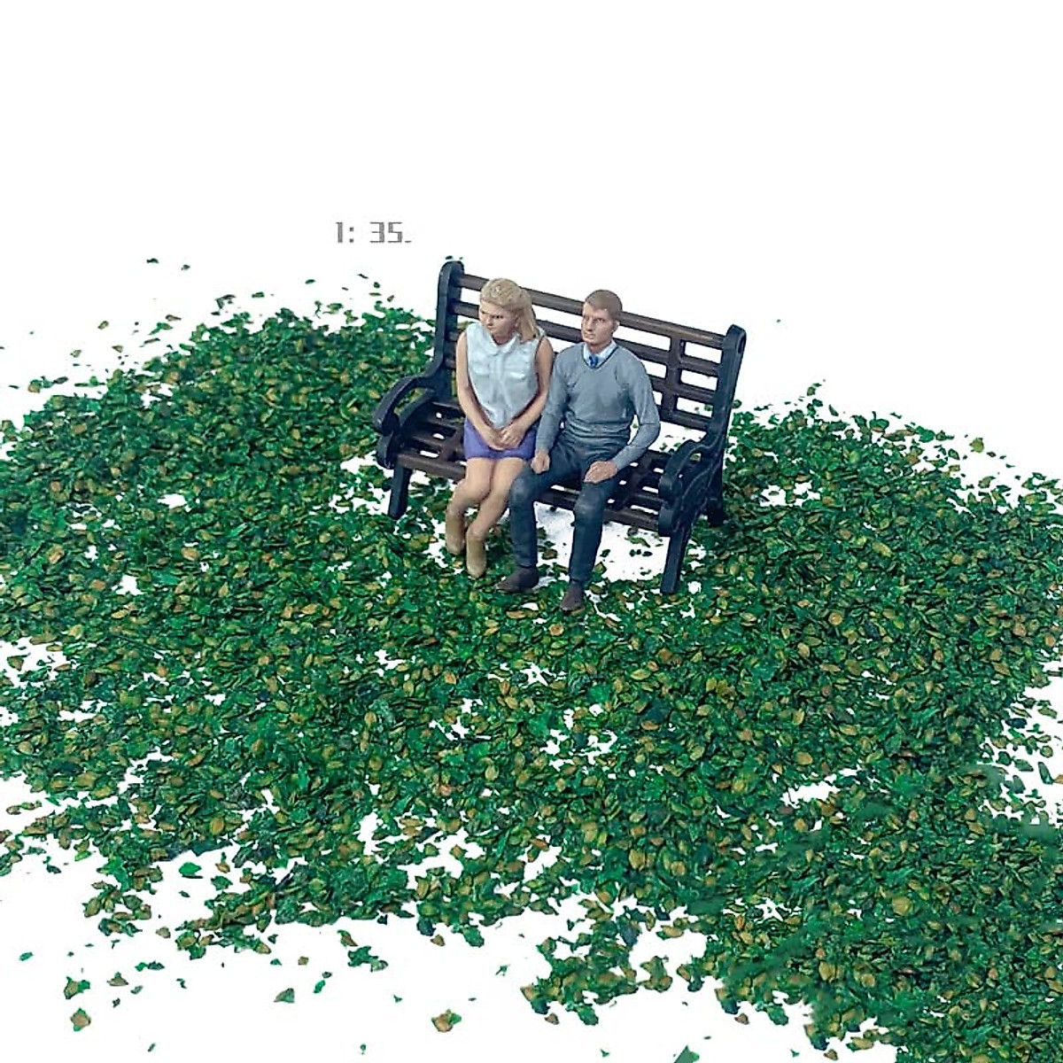 Realistic Miniature Leaves Simulation Leaves for DIY Model Railway Fairy Garden Diorama Scenery, Pack of 5