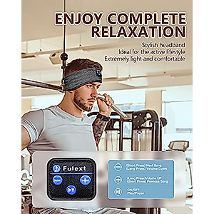 Perytong Sleeping Headphones Bluetooth Headband, Soft Sleep Headphones Headbands,Long Time Play Sleeping Headsets with Built in Speakers Perfect for Workout,Running,Yoga,Travel