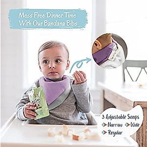 Cooper & Belle Baby Bandana Bibs 100% Cotton Muslin Baby Bibs for Boys and Girls, Reversible and Absorbent Drool Bibs, 4-Pack, Blush