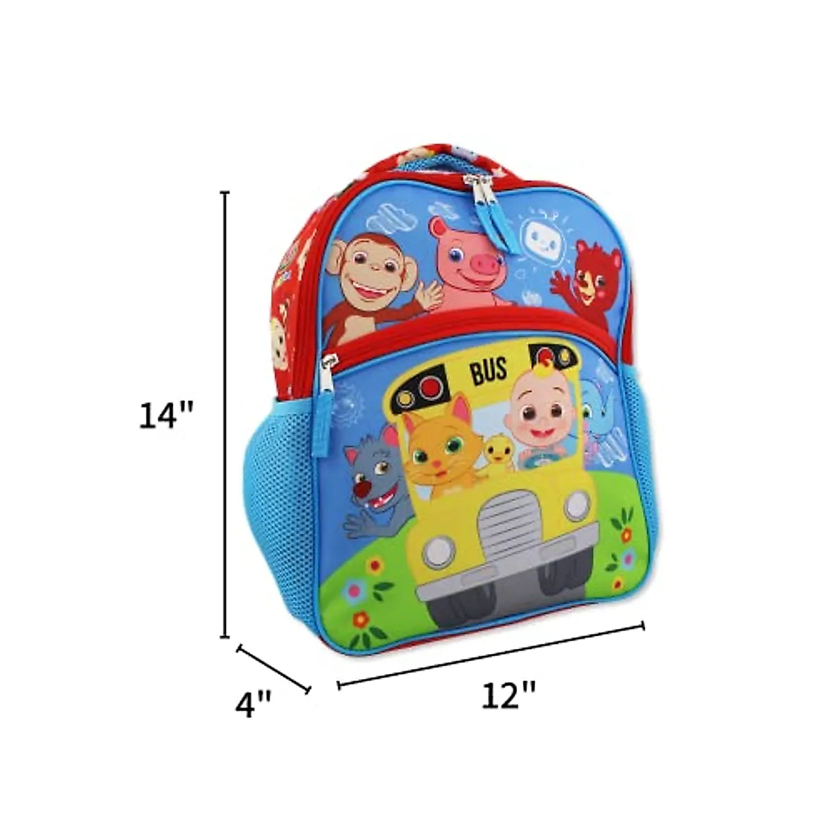 Cocomelon Boys Girls 14 inch School Backpack (Blue, One Size)