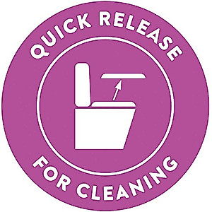 Croydex WL800722AZH Stick Tight No More Movement Sticky Grip Pad Technology Elongated, Soft Close and Quick Release, White, Molded Wood Toilet Seat