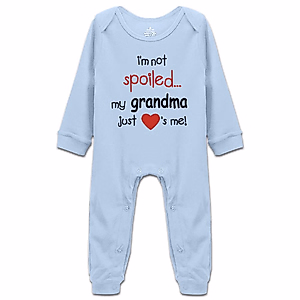 I'm Not Spoiled My Grandma Just Loves Me Baby Onesie Bodysuit Short Sleeve/Sleeveless/Long Sleeve Rompers