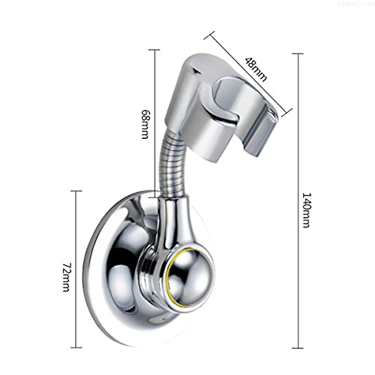 Bafeel Shower Head Holder Suction Cup Handheld Bracket Adjustable Height Shower Holder, Multi-Directional Removable Wall Mounted Suction Bracket