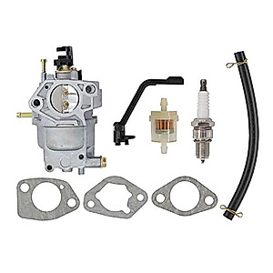 MOTOKU Carburetor Spark Plug Fuel Filter Carb Kit for Generac GP6500 GP6500E GP7500E GP5500 8125W Generator Watts Replaces 0J58620157 Also Fits for Jingke Huayi Kinzo Ruixing Xieli