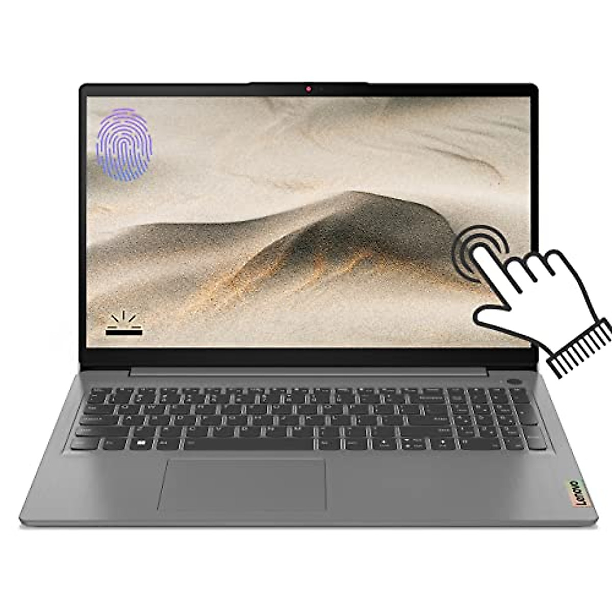 Lenovo IdeaPad 3 Touchscreen Business Laptop 15.6" IPS FHD, 6-core AMD Ryzen 5 5625U(up to 4.3GHz), 16GB RAM 512GB PCIe SSD, Backlit Keyboard, Fingerprint, Webcam, HDMI, Windows 11, Arctic Grey