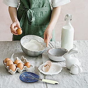 Hasense Ceramic Spoon Rest for Kitchen Counter, 5.7 Inch Blue Porcelain Spoon Holder Farmhouse Cooking and Coffee Spoon Rest for Stove Top, 1 PC