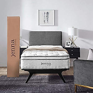 Modway Jenna 10” Innerspring and Memory Foam Twin Mattress With Individually Encased Coils