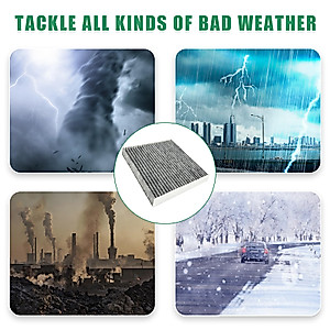 Ziciner Car Fresh Breeze Air Filter Replacement for Car Passenger, Premium Cabin Air Filter includes Activated Carbon, Auto Compartment Air Filters for CF10134, Easy to Install