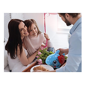 DolliBu I Love You Valentine Plush Blue Shark - Cute Shark Stuffed Animal with I Love You Plush Red Heart and Name Personalization Shark Gift for Valentines Day, Birthday, Romantic Date, 5.5 Inches